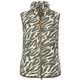 Camel Active Weste mit Animal Print Damen Gr&ouml;&szlig;e XS khaki