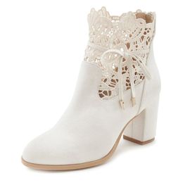 Lascana Stiefelette Damen Größe 41 beige Winterschuhe