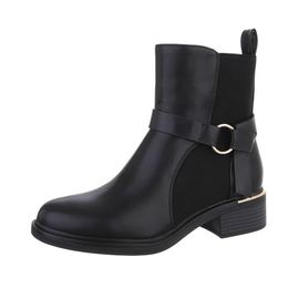 Ital-Design Stiefelette Damen Größe 41 schwarz Winterschuhe