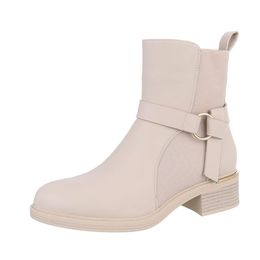 Ital-Design Stiefelette Damen Größe 36 beige Winterschuhe