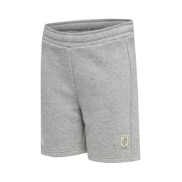 Hummel Shorts Jungen Größe 128 graumeliert / weiß