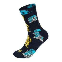 Happy Socks Socken 'STAR WARS' Herren Gr&ouml;&szlig;e 41/46 navy / gelb / apfel / schwarz