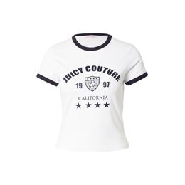 Juicy Couture T-Shirt 'The Arched Football Ringer' Damen Gr&ouml;&szlig;e M schwarz / wei&szlig;