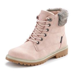 Lascana Schnürstiefelette Damen Größe 42 beige / rosé Winterschuhe