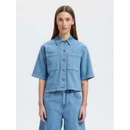 Selected Bluse Damen Größe L blue denim