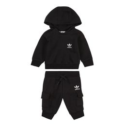 adidas originals Jogginganzug 'Hoodie Cargo Set' Jungen Größe 74 schwarz / weiß
