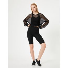 KOTON Leggings Damen Größe XXXL schwarz