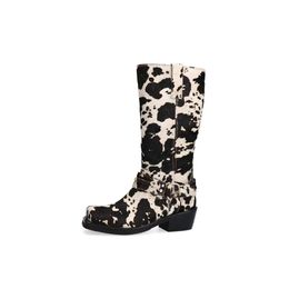 Sacha London SACHA Stiefel Damen Gr&ouml;&szlig;e 39 schwarz / wollwei&szlig; Winterschuhe