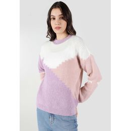 Colins Colin's Pullover Damen Gr&ouml;&szlig;e M flieder / altrosa / wei&szlig;