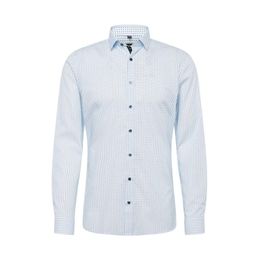 OLYMP Businesshemd Herren Größe 41 pastellblau / schwarz