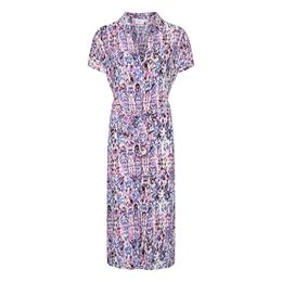 Saint Tropez Kleid 'Blanca' Damen Größe 38 azur / hellpink / schwarz / weiß Winterkleid
