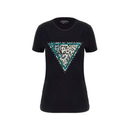 Guess T-Shirt Damen Gr&ouml;&szlig;e L grau / smaragd / schwarz / wei&szlig;