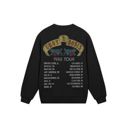 F4NT4STIC Sweatshirt 'Guns N' Roses Skull Rock Band Merch' Herren Gr&ouml;&szlig;e S gr&uuml;n / rot / schwarz