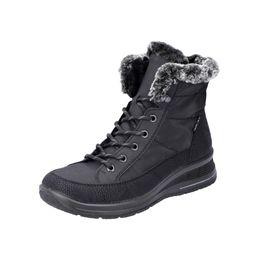 Rieker Schn&uuml;rstiefelette Damen Gr&ouml;&szlig;e 38 schwarz / wei&szlig; Winterschuhe
