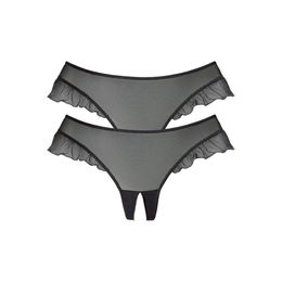 Petite Fleur Crotchless Lingerie female Black size 36/38