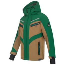 Rock Creek Outdoorjacke Herren Gr&ouml;&szlig;e 4XL hellbraun / gr&uuml;n / wei&szlig;