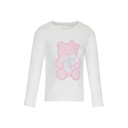 Guess Shirt Mädchen Größe 92 hellpink / weiß