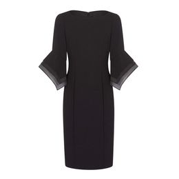 Adrianna Papell Knielanges Cocktailkleid 'Knit Crepe Tiered Sleeve Dress' Damen Gr&ouml;&szlig;e 48 schwarz