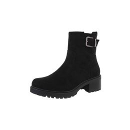Ital-Design Stiefelette Damen Gr&ouml;&szlig;e 41 schwarz Winterschuhe