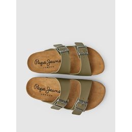 Pepe Jeans Pantolette 'OBAN CLASSIC 3' Damen Gr&ouml;&szlig;e 40 beige / gr&uuml;n