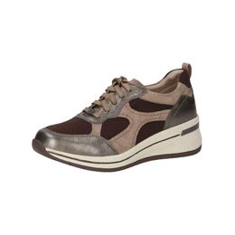 Caprice Sneaker Damen Größe 42 schoko / hellbraun / silber