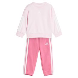 adidas Sportswear Trainingsanzug 'Essentials' Jungen Gr&ouml;&szlig;e 98 rosa / pitaya / wei&szlig;