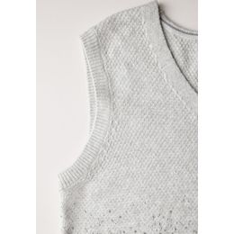 Cecil Pullover Damen Gr&ouml;&szlig;e S grau / silber