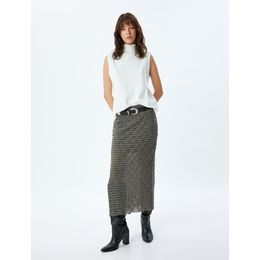 KOTON Rock Damen Größe 44 khaki / tanne
