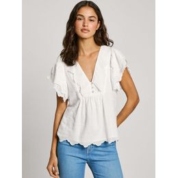 Pepe Jeans Bluse 'Dame' Damen Gr&ouml;&szlig;e XL wei&szlig;