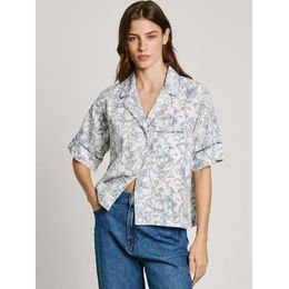 Pepe Jeans Bluse 'Doris' Damen Gr&ouml;&szlig;e XL rauchblau / wei&szlig;