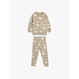 KOTON Set Jungen Gr&ouml;&szlig;e 80/86 beige / rot / wei&szlig;