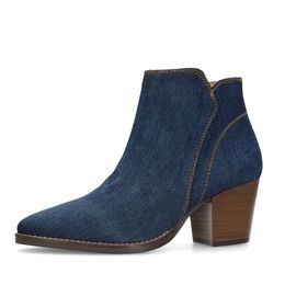 Manfield Stiefeletten Damen Größe 37 blau Winterschuhe