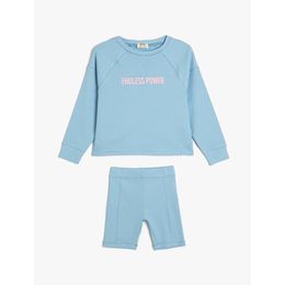 KOTON Set M&auml;dchen Gr&ouml;&szlig;e 116/122 hellblau / hellpink