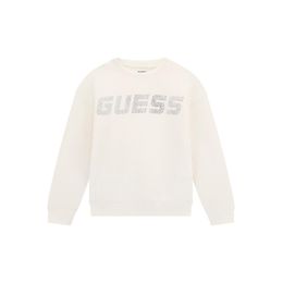 Guess Sweatshirt 'Scuba' M&auml;dchen Gr&ouml;&szlig;e 134 silber / wei&szlig;
