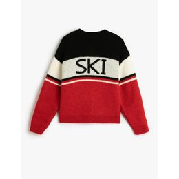 KOTON Pullover Mädchen Größe 116/122 rot / schwarz / weiß