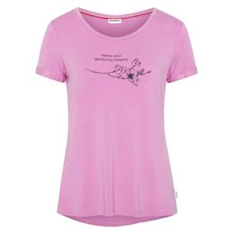 Gardena T-Shirt Damen Größe M mauve / schwarz
