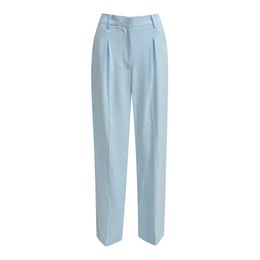 Milano Italy Bundfaltenhose Wide Leg Damen Gr&ouml;&szlig;e 34 blau