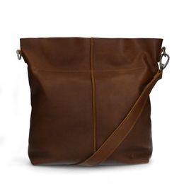 Manfield Schultertasche Damen Gr&ouml;&szlig;e One Size cognac