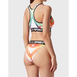 Plein Sport Bikini 'Flowers' Damen Gr&ouml;&szlig;e S lila / orange / wei&szlig;