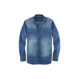 OLYMP Button Up Shirt male Blue size S