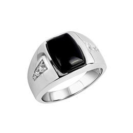 Firetti Ring Herren Gr&ouml;&szlig;e 69/70 schwarz / silber