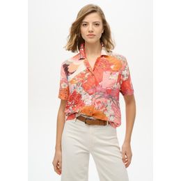 Superdry Bluse 'Beach Resort' Damen Größe L blau / grau / orange / rosa / weiß