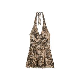 Bershka Kleid Damen Gr&ouml;&szlig;e 38 beige / creme / braun / khaki