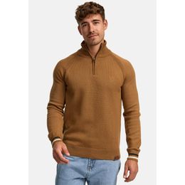 INDICODE Jeans Pullover ' Swift ' Herren Gr&ouml;&szlig;e M navy / karamell / wei&szlig;