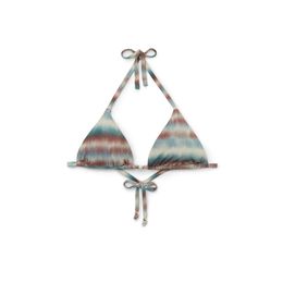 CALZEDONIA Bikinitop 'Glittery Tie-Dye' Damen Größe 65/70 creme / hellblau / dunkelbraun / jade