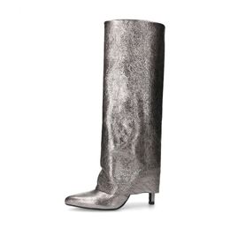 Sacha London SACHA Stiefel Damen Gr&ouml;&szlig;e 40 silber Winterschuhe