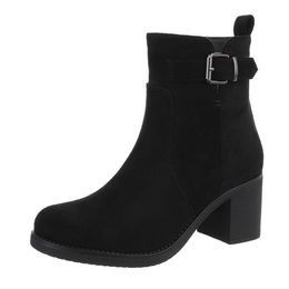 Ital-Design Stiefelette Damen Gr&ouml;&szlig;e 41 schwarz Winterschuhe
