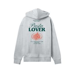 F4NT4STIC Sweatshirt 'Pasta Lover' Damen Gr&ouml;&szlig;e L graumeliert / dunkelgr&uuml;n / hellrot