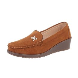 Ital-Design Slipper Damen Gr&ouml;&szlig;e 40 camel
