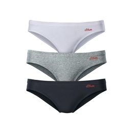 s.Oliver Slip Damen Größe XS graumeliert / rot / schwarz / offwhite